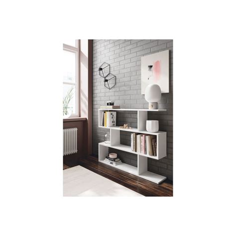 Etagère Basse 3 Niveaux Lamo 110cm Blanc