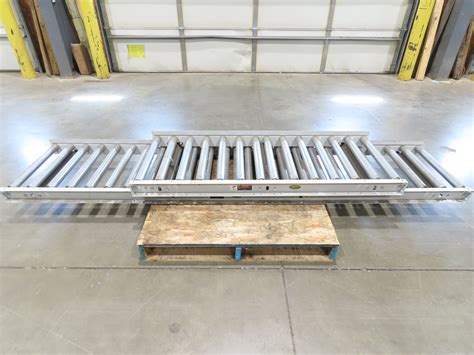 Hytrol 24x 14 Gravity Roller Conveyor 1 9 Roller 21bf 2 Sections 9