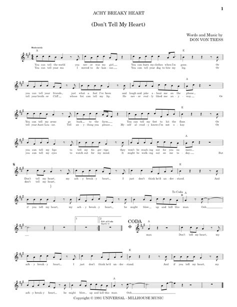 Play Official Version Of Achy Breaky Heart Sheet Music By Billy Ray