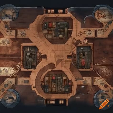 Star Wars Separatist Base Layout In The Style Of A Dnd Battle Mat On