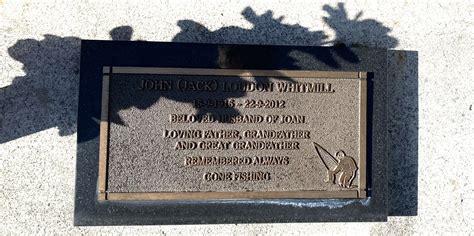 John Loudon Jack” Whitmill 1916 2012 Find A Grave Memorial