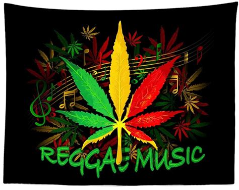 Weed Leaf Tapet Rasta