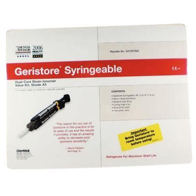 Geristore Syringeable Value Kit A3 Tristate Dental