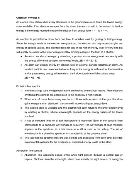 H2 Physics Summary Physics H2 Gce A Level Thinkswap
