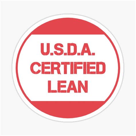 Usda Certified Lean Sticker By Baconpancakes21 Redbubble