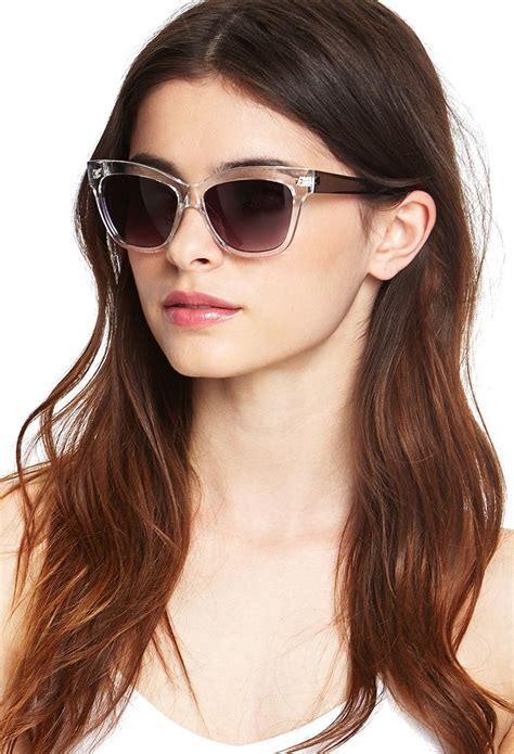 Clear Frame Sunglasses Elegant Clear Plastic Sunglasses Chic Glass