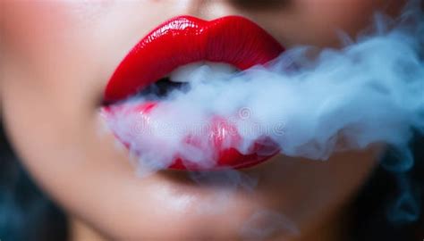 Red Lips Smoking Stock Illustration Illustration Of Haze 365859002