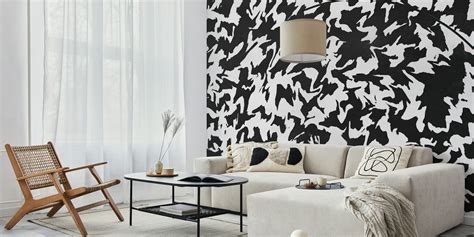 Black And White Zig Zag Pattern Wallpaper Happywall