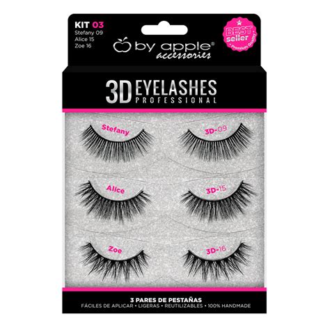 Kit De Pestañas Postizas 3d Volumen Natural Y Reutilizables