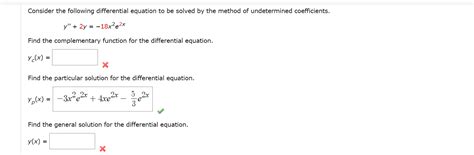 Solved Y′′2y−18x2e2x Find The Complementary Function For