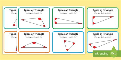 Editable Types Of Triangle Maths Challenge Cards Twinkl