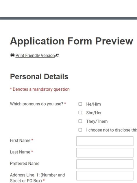 Australian Defence Force Job Application Forms Request Pronouns And