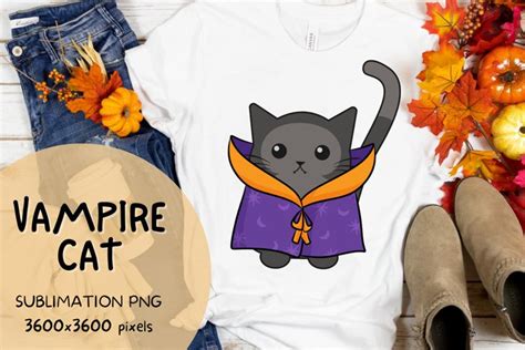 Halloween Vampire Cat Halloween Png Cute Cat Clipart