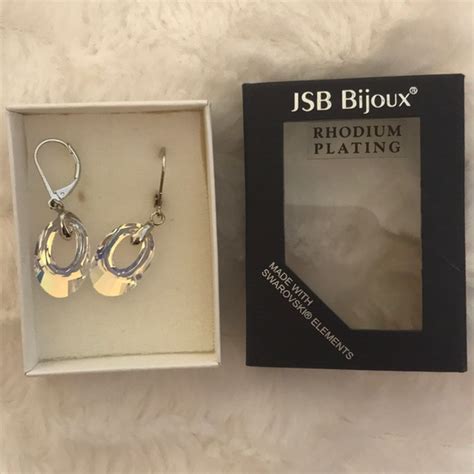 Jsb Bijoux Jewelry Jsb Bijoux Rhodium Plated New Earrings Poshmark