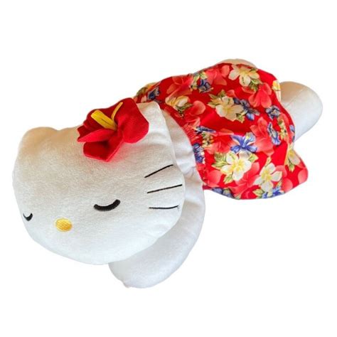 Toys Hello Kitty Rare Plush Pillow Hawaii Sleeping Laying Down 21