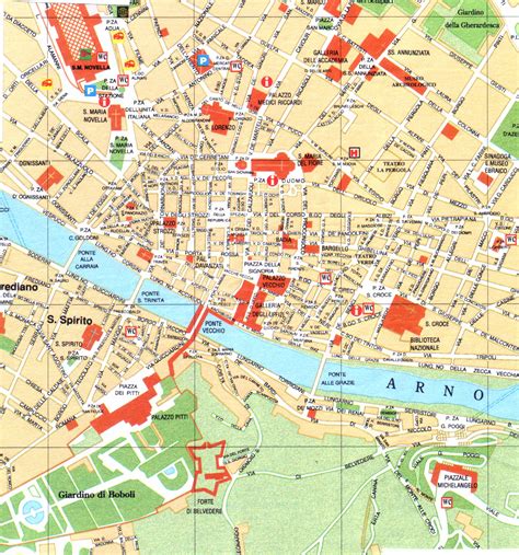 Printable Tourist Map Of Florence Italy Printable Free Templates