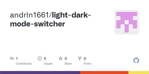 Github Andrln1661light Dark Mode Switcher