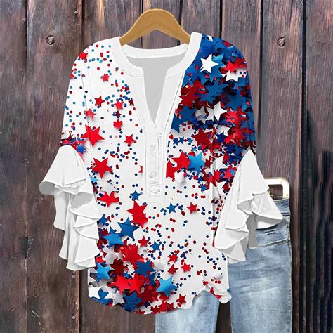 Patriotic Shirt Women Patriotic Blouse For Women Women Fourth Of July