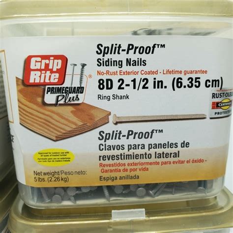 Primeguard Plus 5 Pounds 8d 2 12 Grip Rite Split Proof Siding Nail