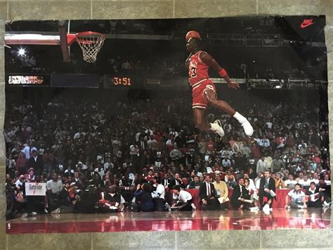 Vintage Nike 1988 Slam Dunk Michael Jordan Poster 35 X 23 1992