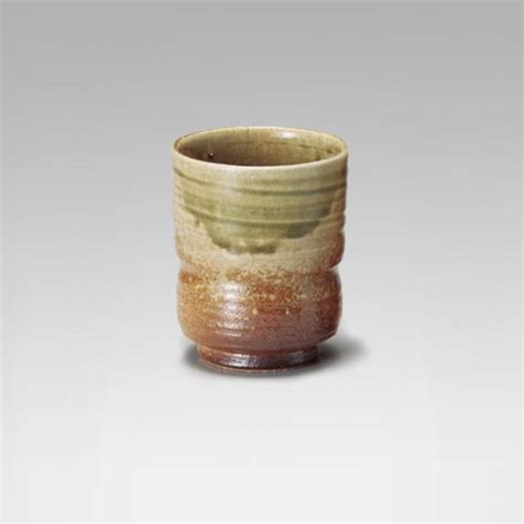 信楽焼総合卸かね馬 古信楽切立湯呑中