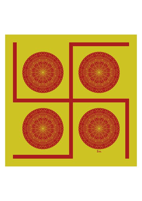 Artstation Red Swastika Mandala