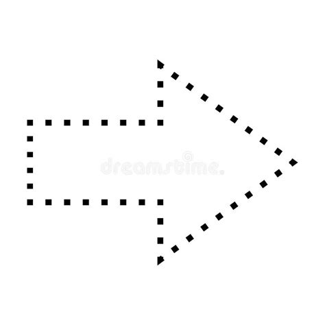 Arrow Symbol Dotted Shape Vector Icon For Creative Graphic Design Ui Element Stock Vector