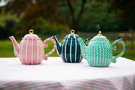 Striped Teapot Peacock