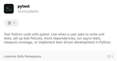 Pytest Skills Marketplace · Lobehub