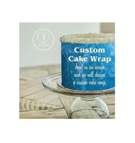 Custom Cake Wrap Edible Image Frosting Strip Etsy