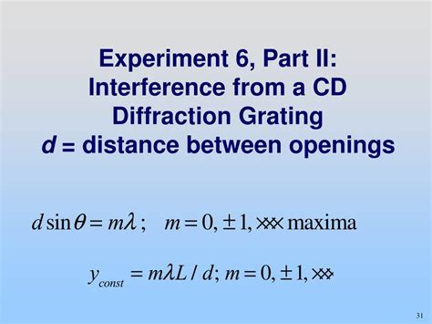Ppt W14d2 Interference And Diffraction Experiment 6 Powerpoint