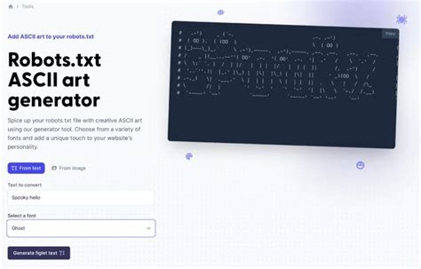 ASCII Art Generator Image Text And Robots Txt Support