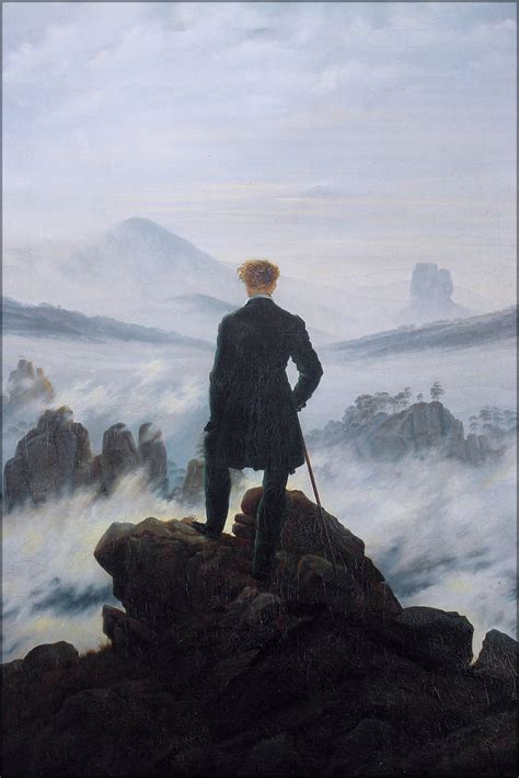 24x36 Gallery Poster The Wanderer Above The Sea Of Fog By Caspar