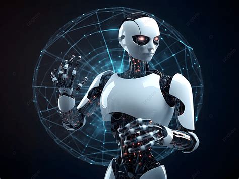 High Tech Robot Science And Technology Network Data Advertising Background Robot Artificial