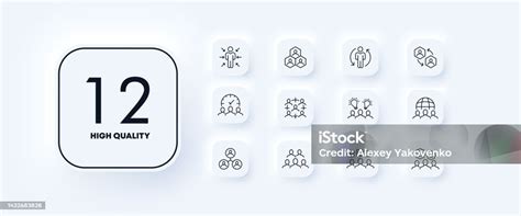 팀워크 세트 아이콘입니다 직원 워크 플로우 원형 화살표 시계 회사 일정 전구 행성 창조적 인 아이디어 체크 마크 장비 비즈니스 개념 신형 스타일 비즈니스용 벡터 줄 아이콘