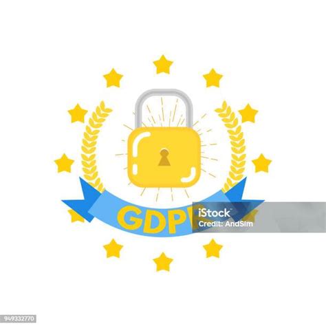 Peraturan Perlindungan Data Umum Logo Gdpr Ilustrasi Vektor Ilustrasi