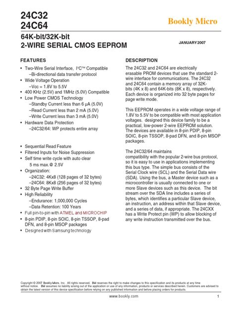 24C64 BM | PDF | Electrical Engineering | Computer Architecture