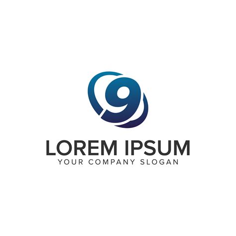 Creative Modern Number 9 Logo Design Concept Template Fully Ed 612571
