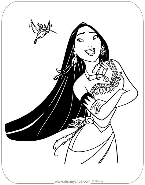 Princess Pocahontas Coloring Pages 2025