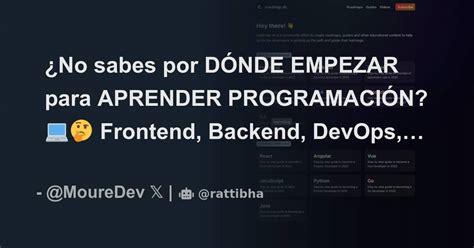 ¿no Sabes Por DÓnde Empezar Para Aprender ProgramaciÓn 💻🤔 Frontend
