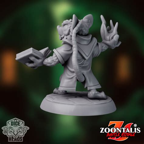 3d Printable Rat Wizard Pre Supported Included By Dice Heads