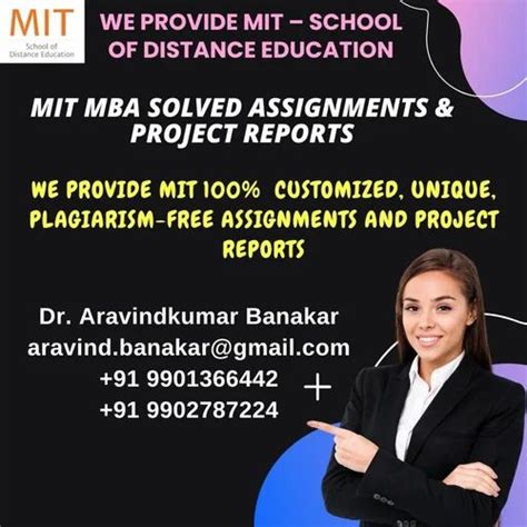 Mit Mba Assignments Mit Mba Solved Assignments Mit Emba Customized