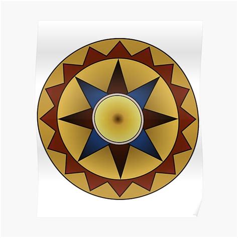 Compass Rose Poster By Lucky Catty Redbubble