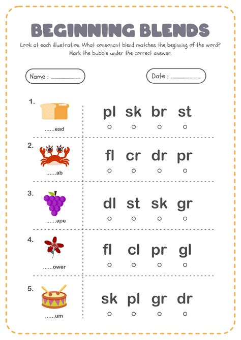 First Grade Phonics Blends Worksheets 14 Initial Blends Worksheets 1st