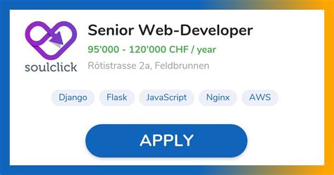 Swissdevjobs On Linkedin Senior Web Developer Job In Feldbrunnen