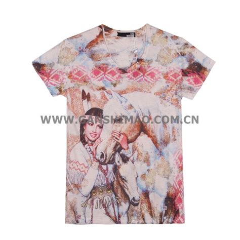 印第安女孩 印花时尚短袖t恤衫 高清图片，堆糖，美图壁纸兴趣社区