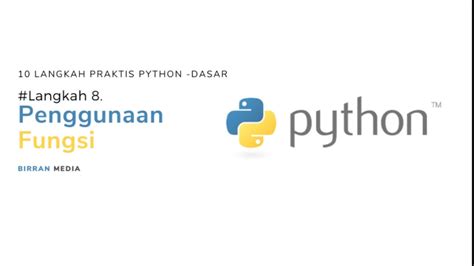 8 Penggunaan Fungsi Pada Python Youtube