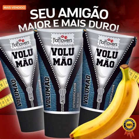Kit 3 Gel Volumao Incha Penis Lubrificante Intimo Retardante Ejaculacao