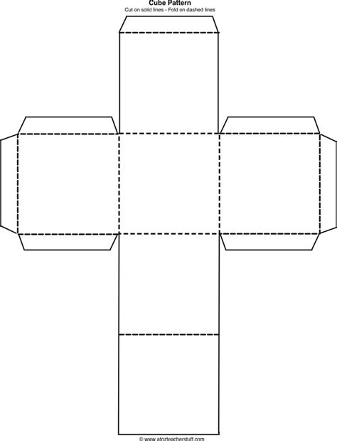 Cube Template 1 Cube Template Box Template Printable Templates