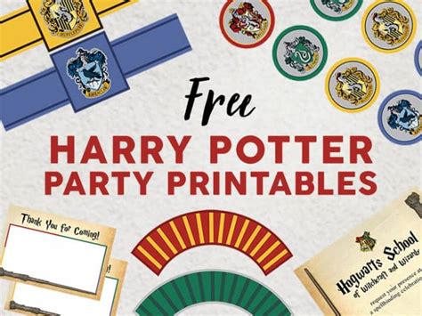 30 Free Harry Potter Printables Crafts Party Decor Games And More